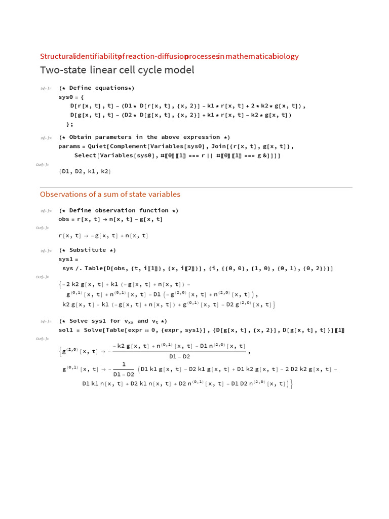 Pde Exponential Cell Cycle | PDF