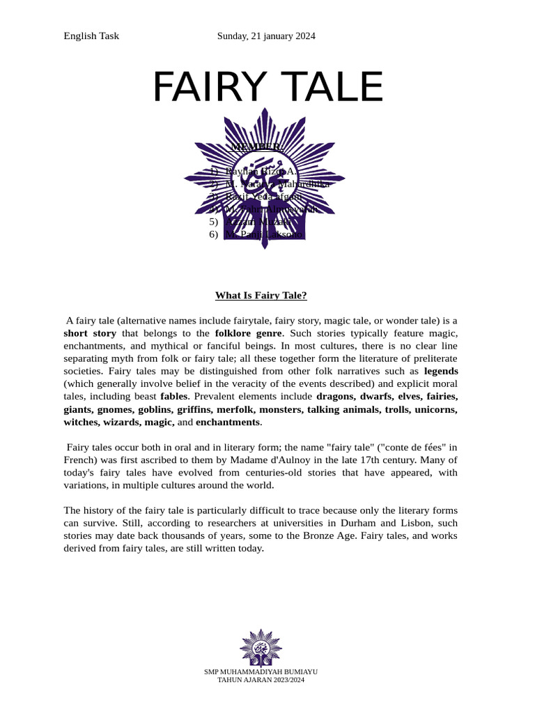 Fairy Tale | PDF | Fairy Tales | Cinderella