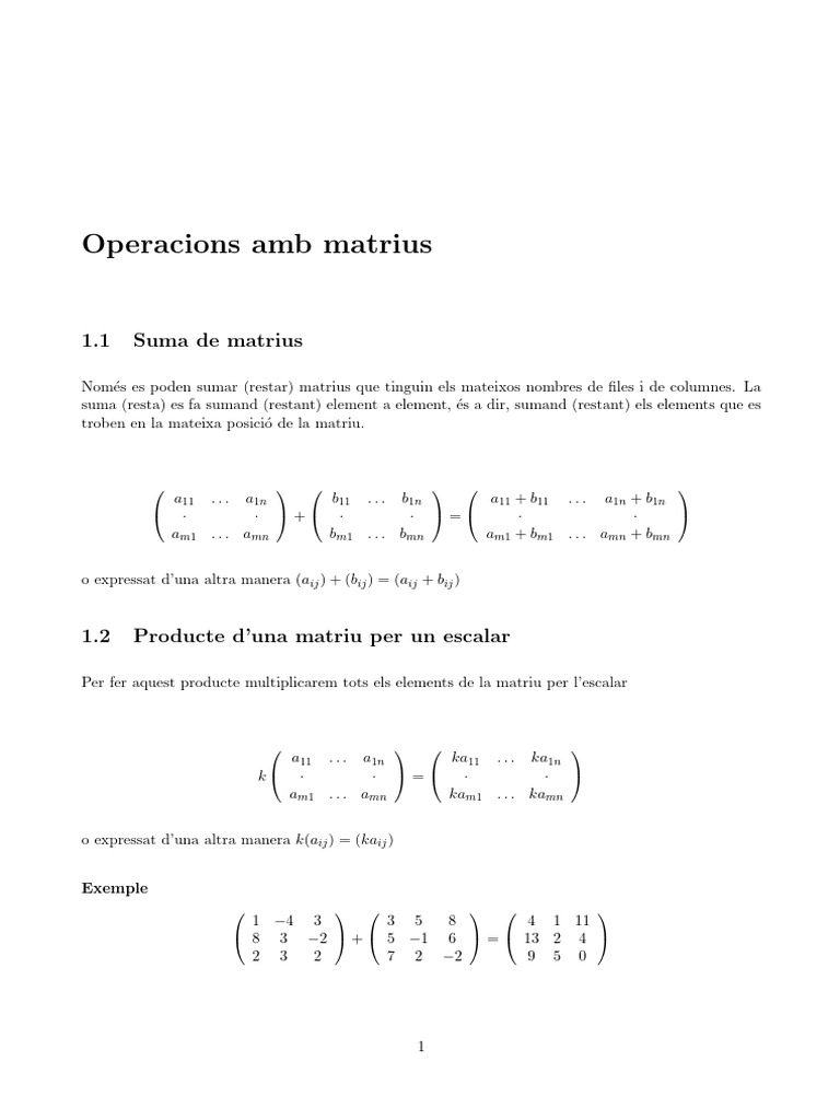 2_operacions_matrius | PDF
