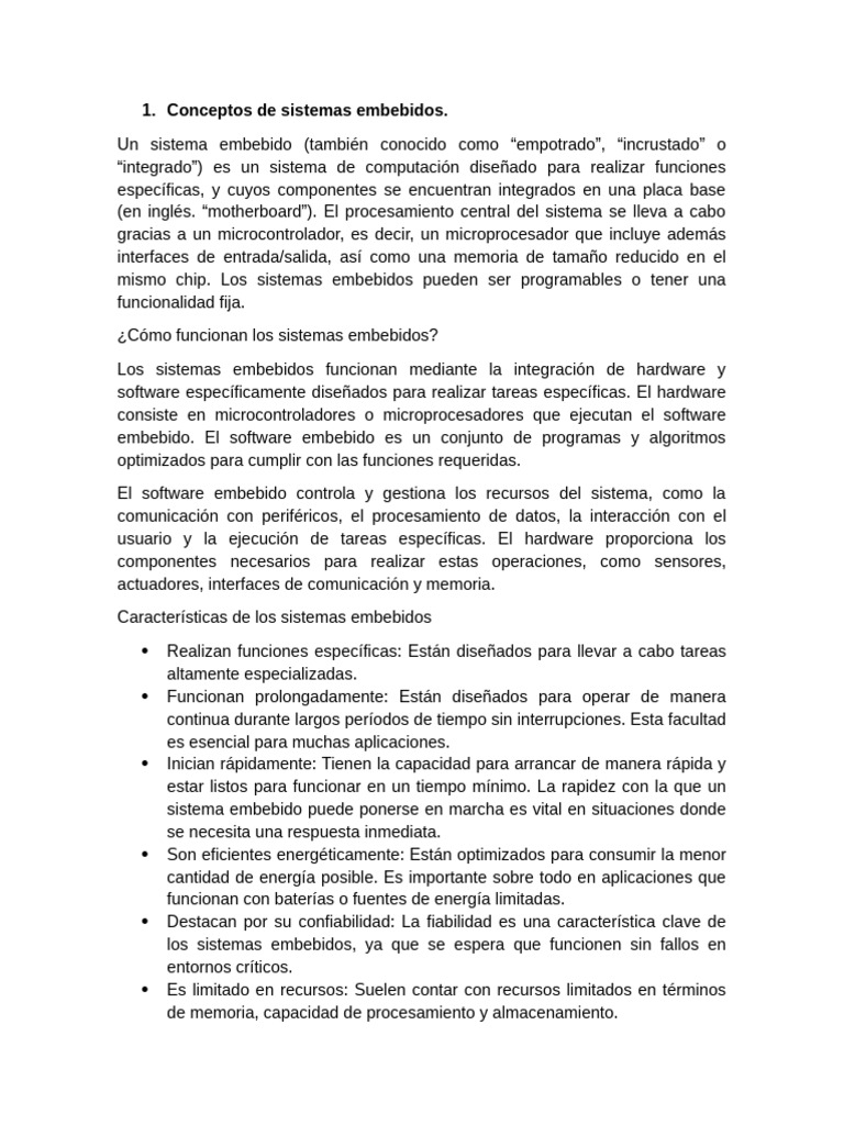 Introduccion A Los Sistemas Embebidos | PDF | Sistema Integrado | Hardware de la computadora