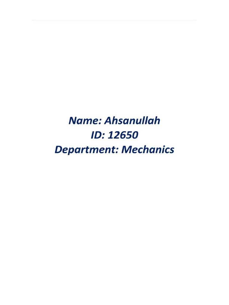 ME Ahsanullah HW4 | PDF