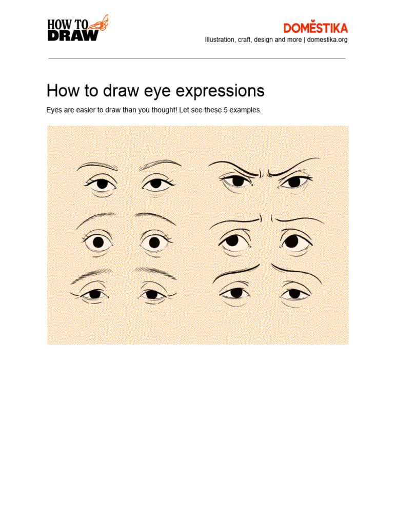 Domestika - How To Draw Eye Expressions | PDF