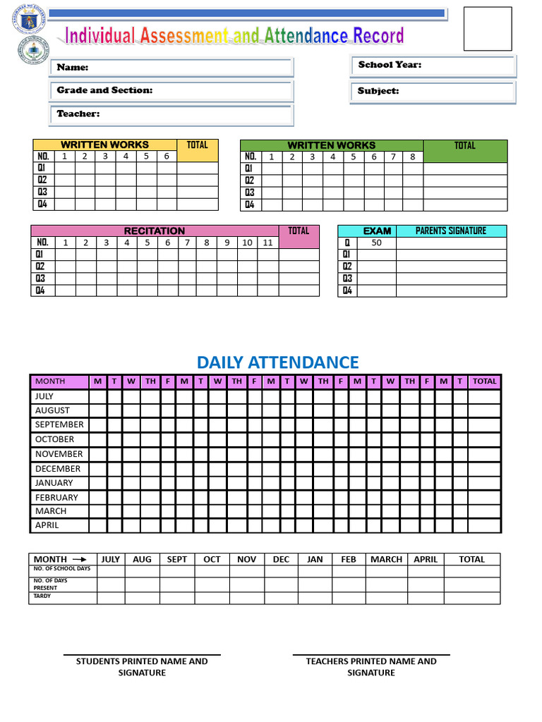 Individual Assessment and Daily Attendance | PDF