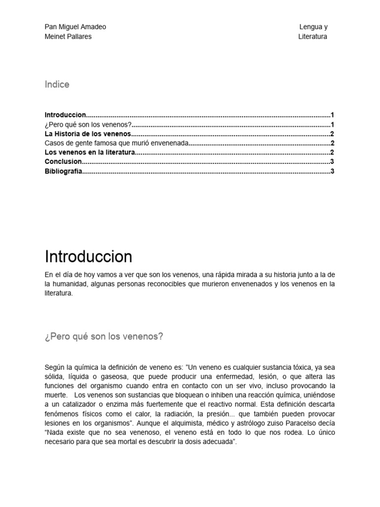Historia y literatura de los venenos | PDF | Veneno