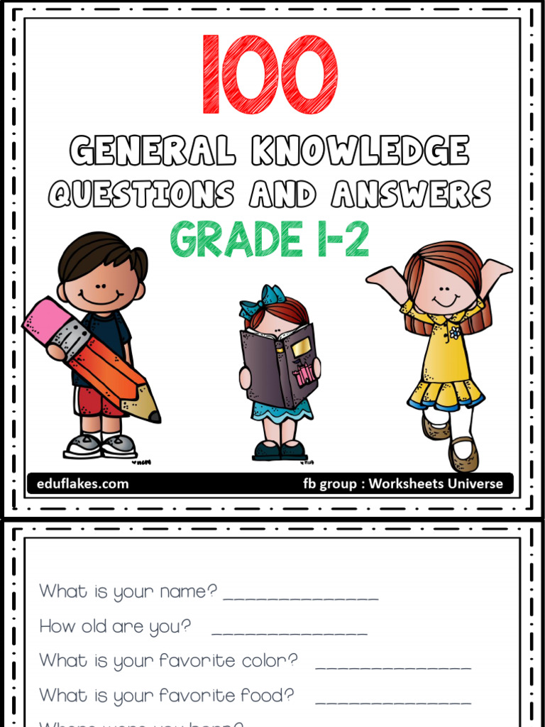 General Knowledge Grade1 | PDF | Earth | Sky