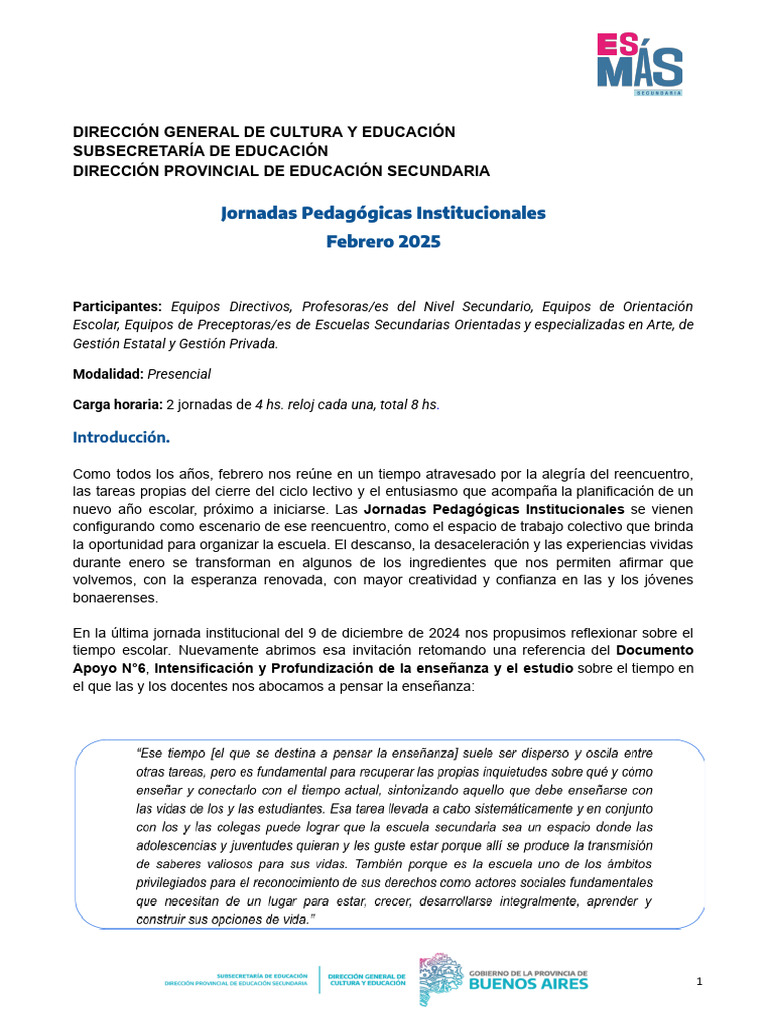 Dpesec 1ji 2025 | PDF | Enseñando | Escuelas