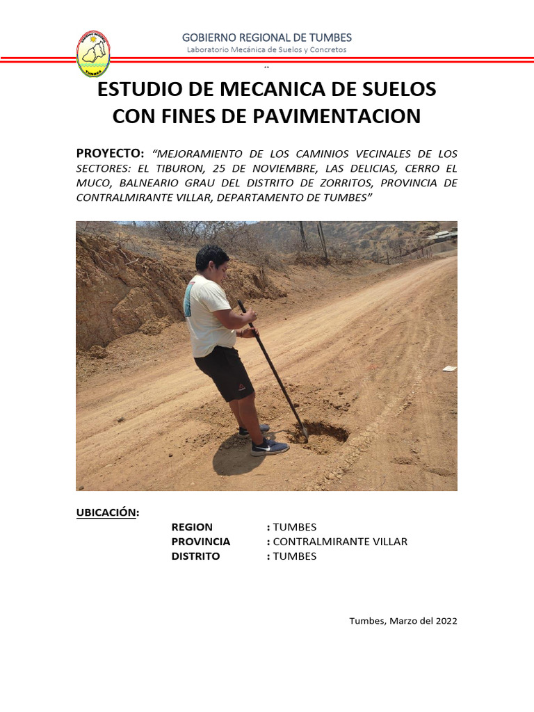 ESTUDIO Suelos ZORRITOS TROCHA | PDF | Hormigón | Materiales naturales