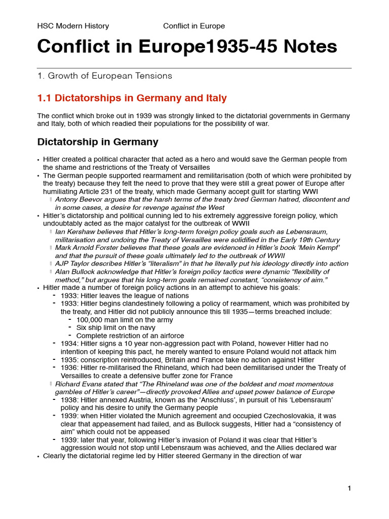 Courses Arts History Modern 1477315912 2015 Modern History Notes | PDF ...