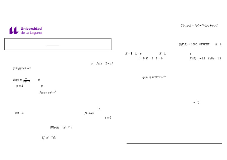 MAT I 1 Conv Enero 2023-24 | PDF | Función (Matemáticas) | Integral