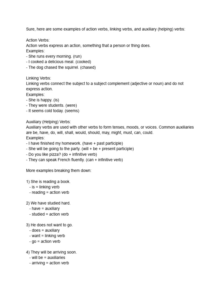 Type of Verbs | PDF