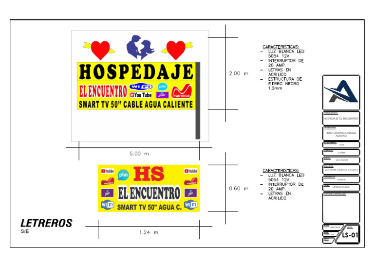 4 - Plano Letreros | PDF