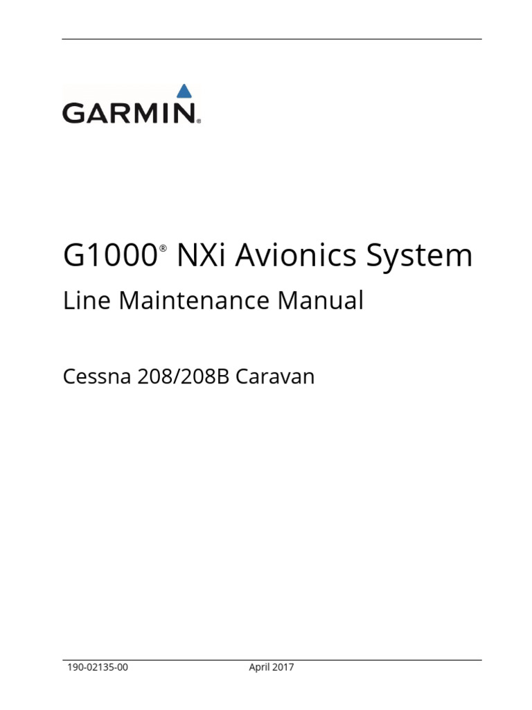 Line Maintanance Manual G1000 Nxi Pdf Aviation Aircraft