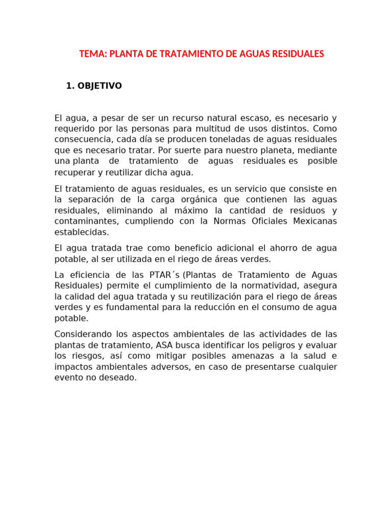 Tratamiento de Agua Residuales 1 | PDF | Tratamiento de aguas residuales | Aguas residuales