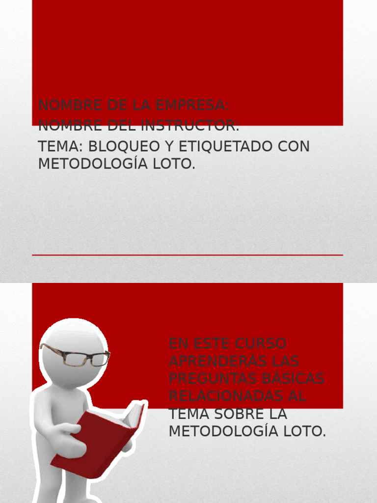 Curso de Bloqueo y Etiquetado LOTO | PDF