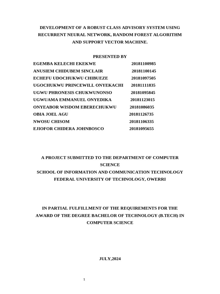 Final Project Report | PDF | Machine Learning | Support Vector Machine