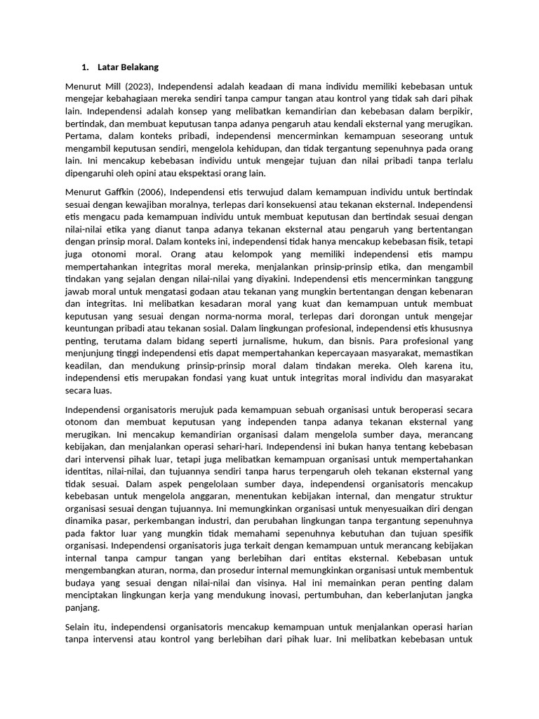 Independensi HMI | PDF