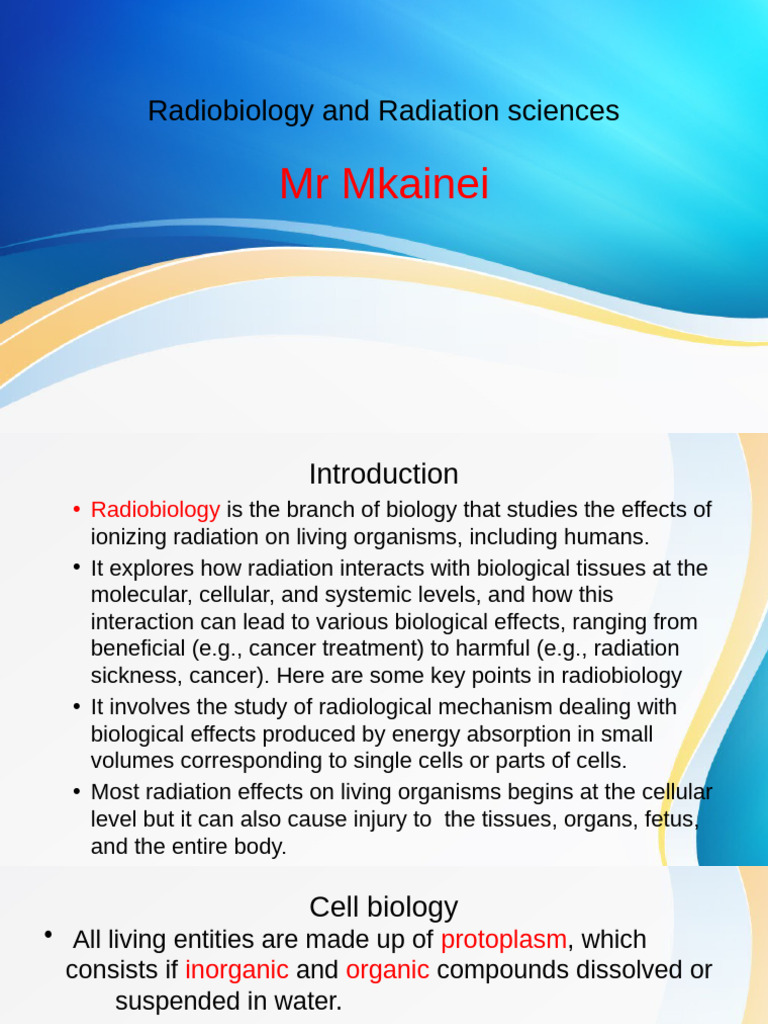 Radiobiology and Radiation Science-1 | PDF | Ionizing Radiation | Radiation