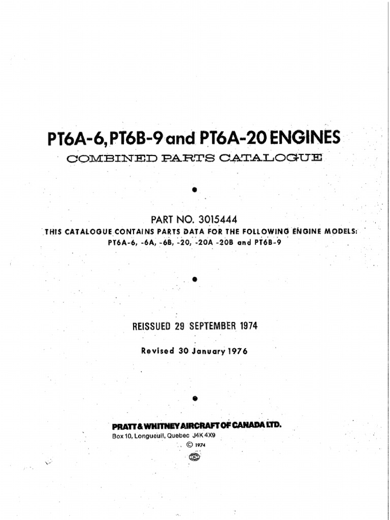 PT6A-20 PartsManual | PDF