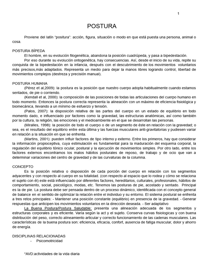 Unidad 9 - Postura Incompleto | PDF | Escoliosis | Pie