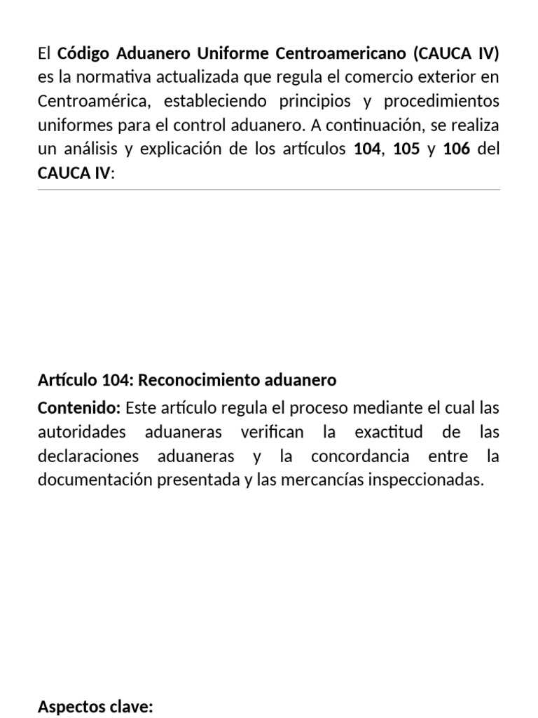 El Código Aduanero Uniforme Centroamericano | PDF | aduana