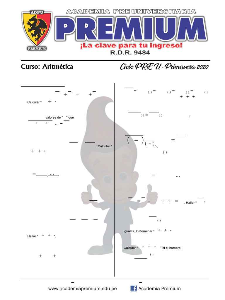 Arit Prim20 Preu 02 Numeracion | PDF | Matemáticas | Vocabulario