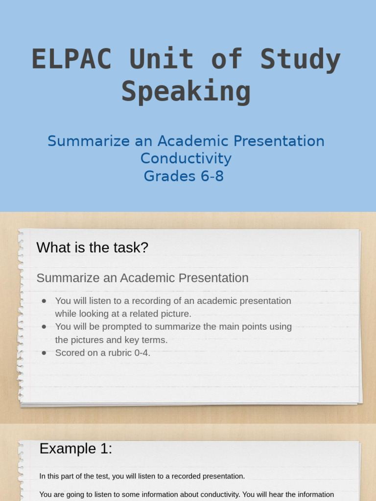 STUDENT Summarize a Presentation Conductivity | PDF