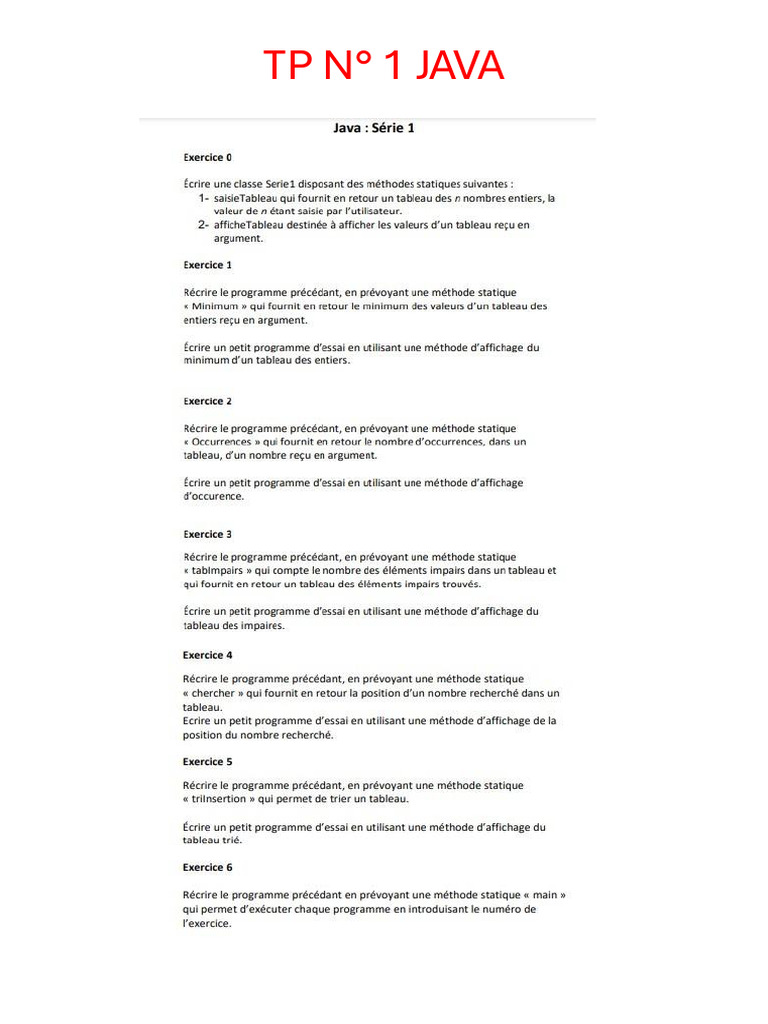 série 1 JAVA (2) | PDF
