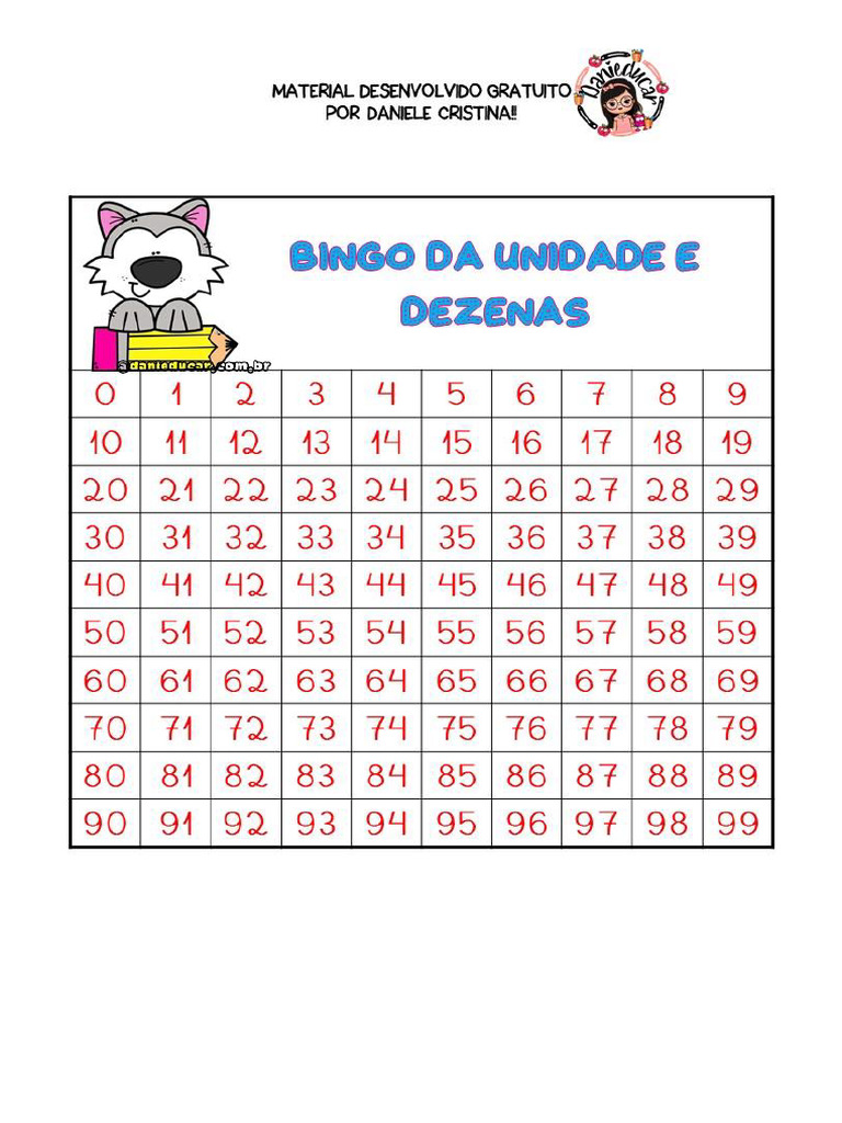 Bingo de Numeros | PDF