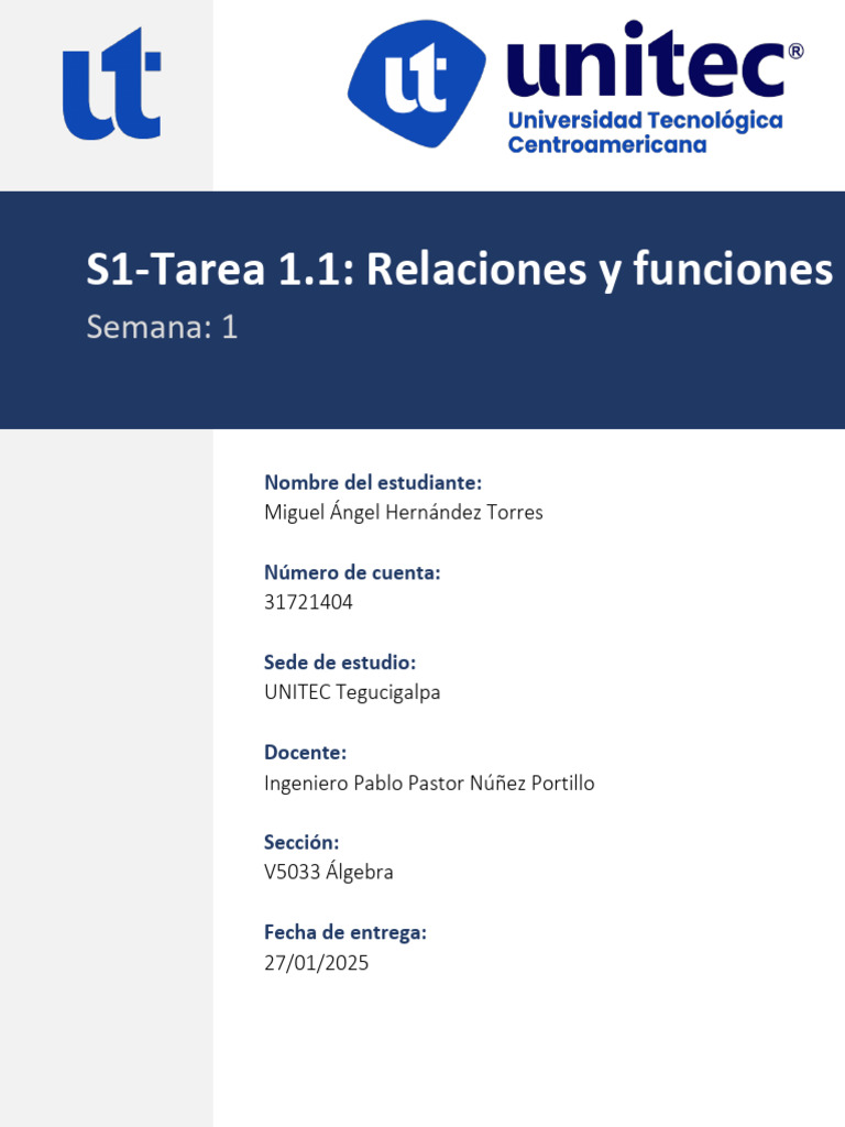S1-Tarea 1.1 Relaciones y Funciones | PDF