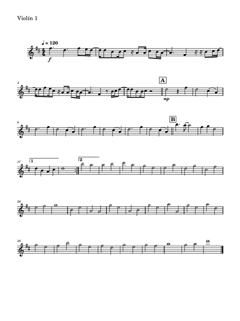 Ojala Que Llueva Cafe-Violín - 1 | PDF