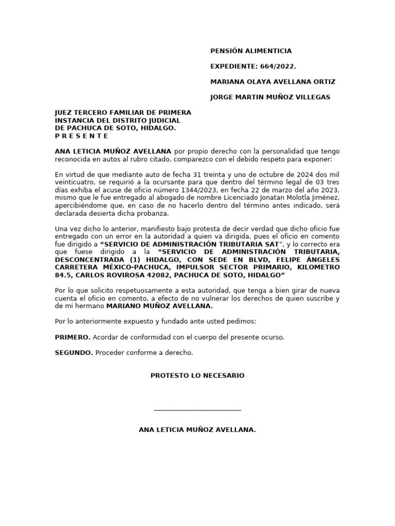 Solicitud Oficio | PDF