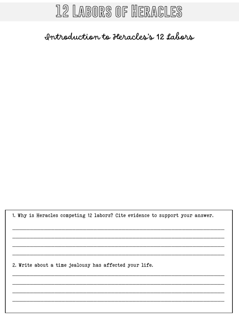 12 Labors of Heracles | PDF | Hades | Argonauts