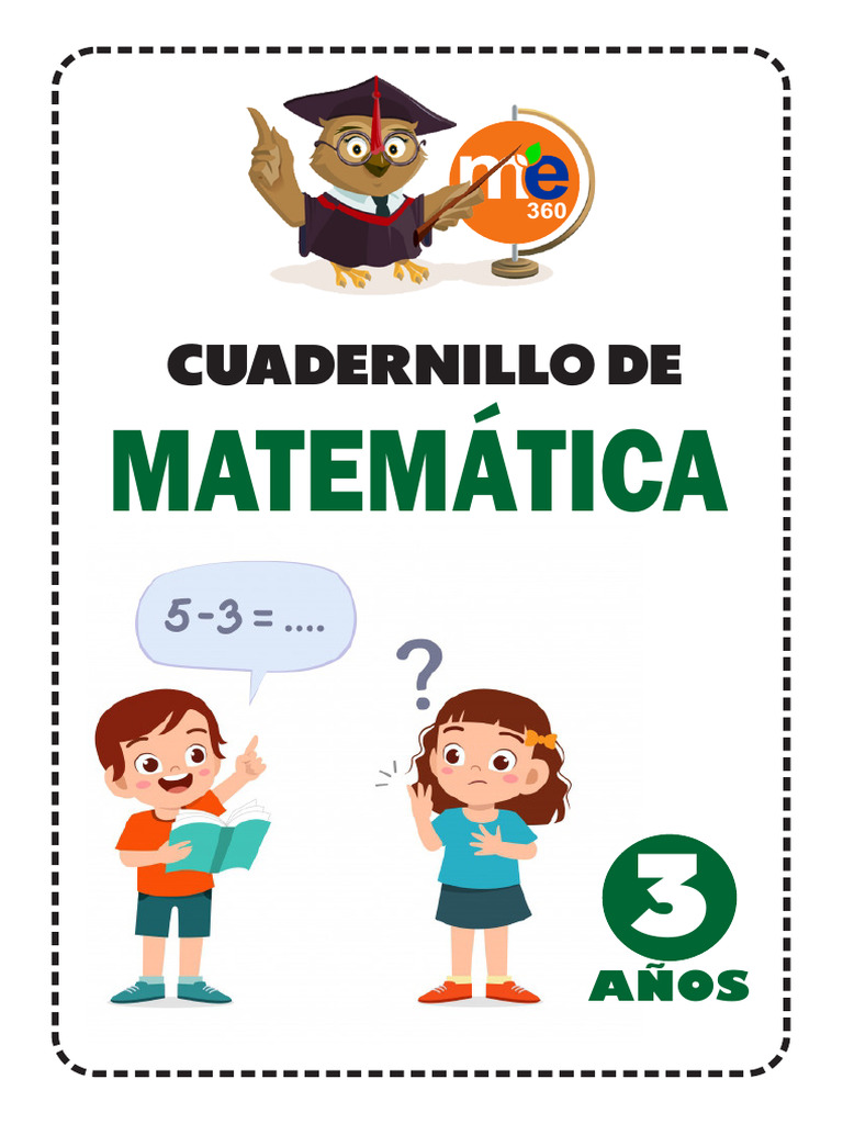 Cuadernillo Matemática 3 Años ME360-1 | PDF