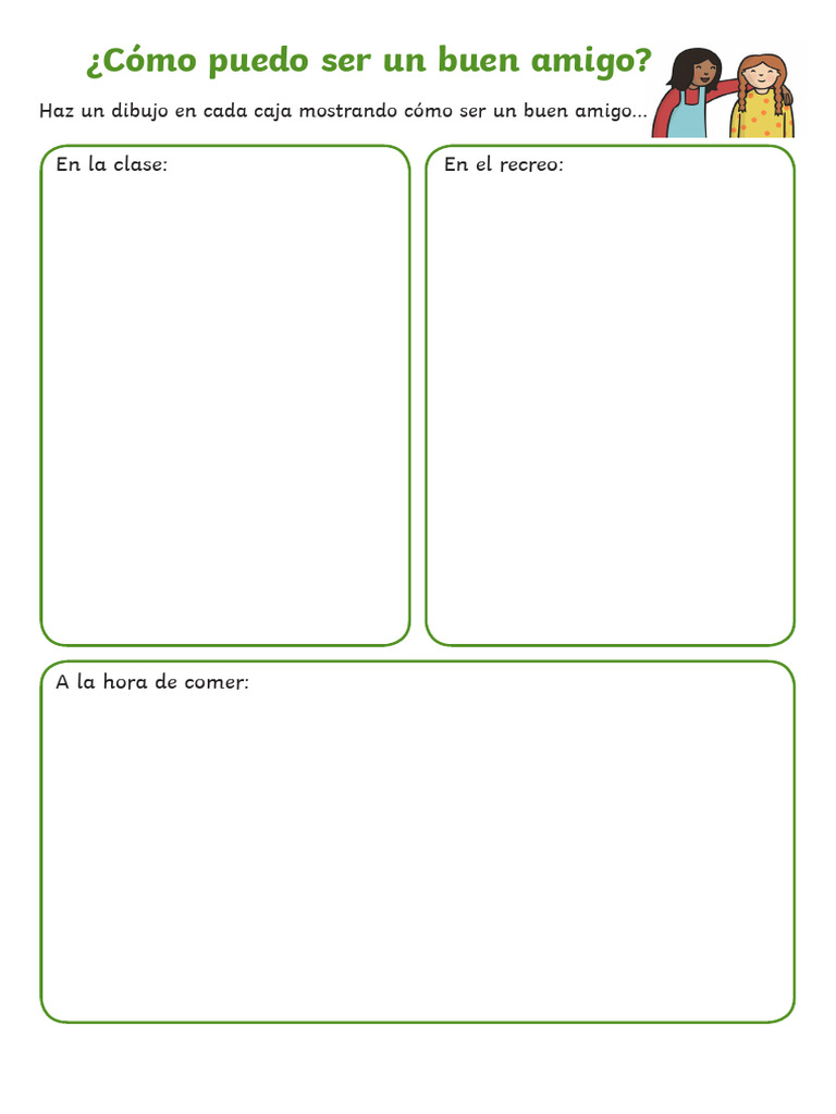 Ficha Como Puedo Ser Un Buen Amigo | PDF