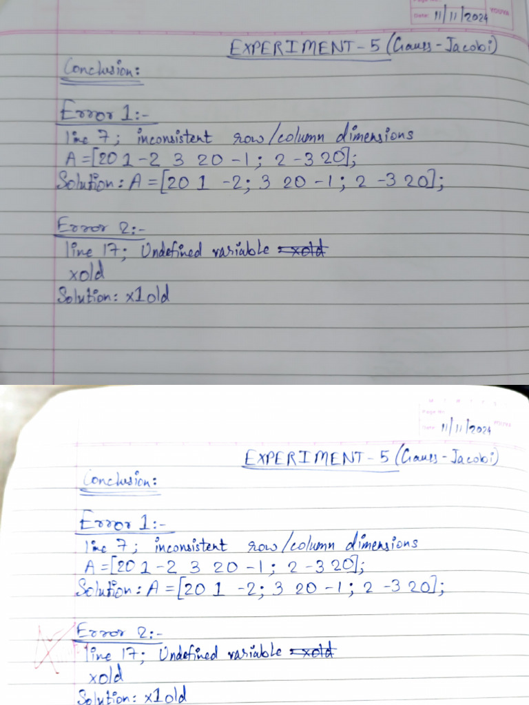 MDC Lab - Exp 5 - Errors | PDF