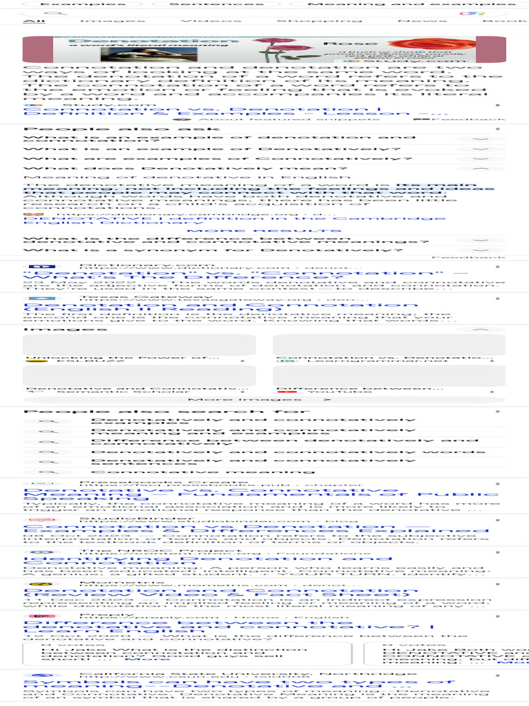 denotatively and connotatively - Google Search | PDF | Semantics ...