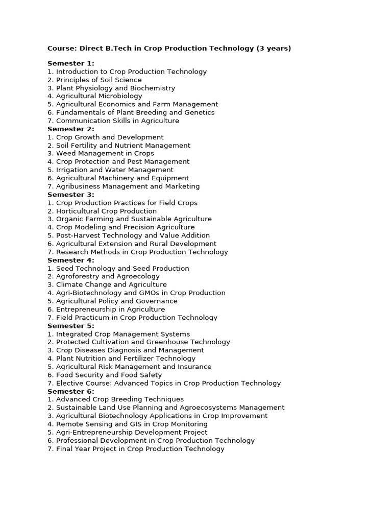 Crop Production Technology | PDF | Agriculture | Sustainable Agriculture
