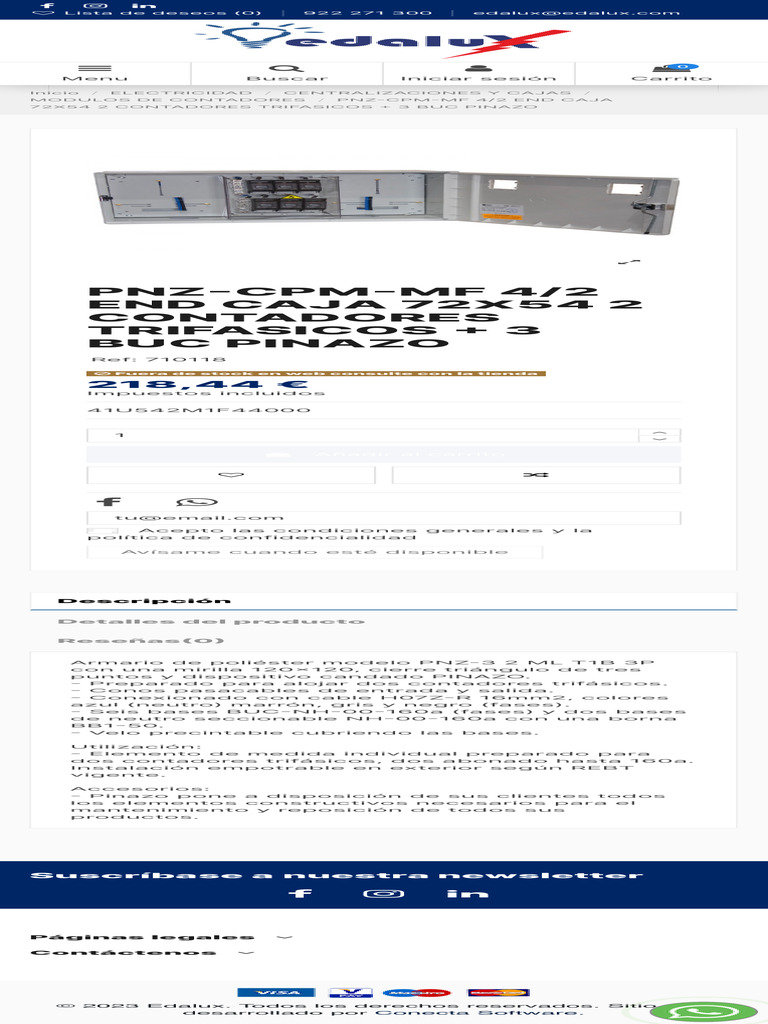 Armario Trifásico PNZ-CPM-MF 72x54 | PDF