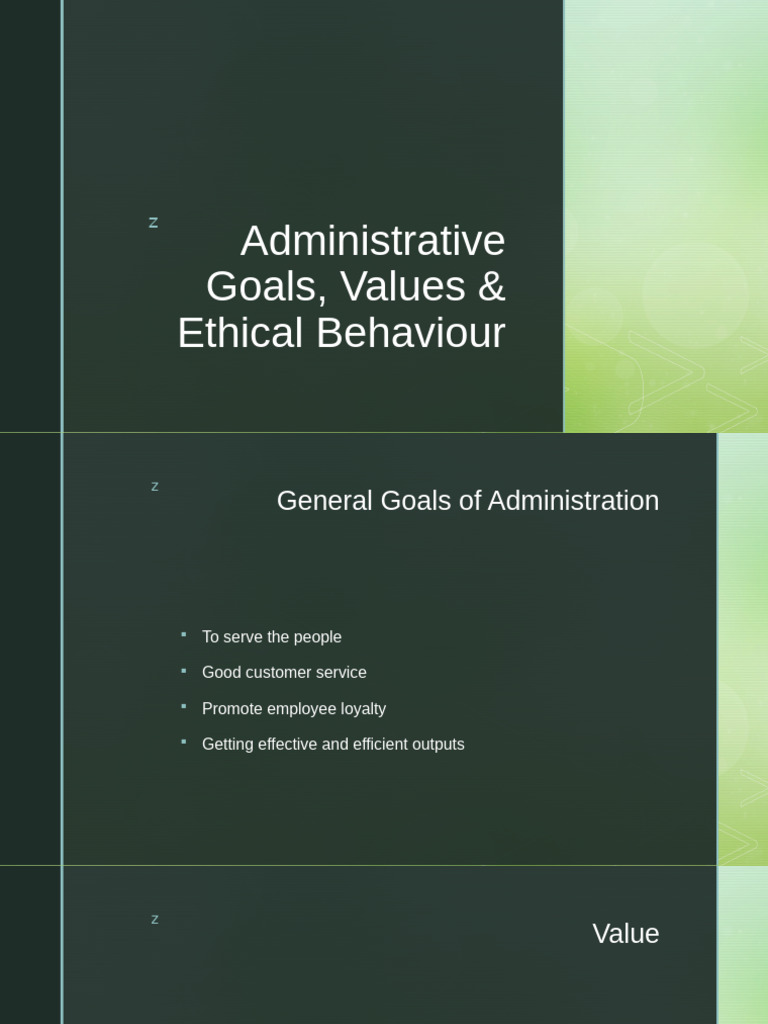 04 Administrative Goals | PDF
