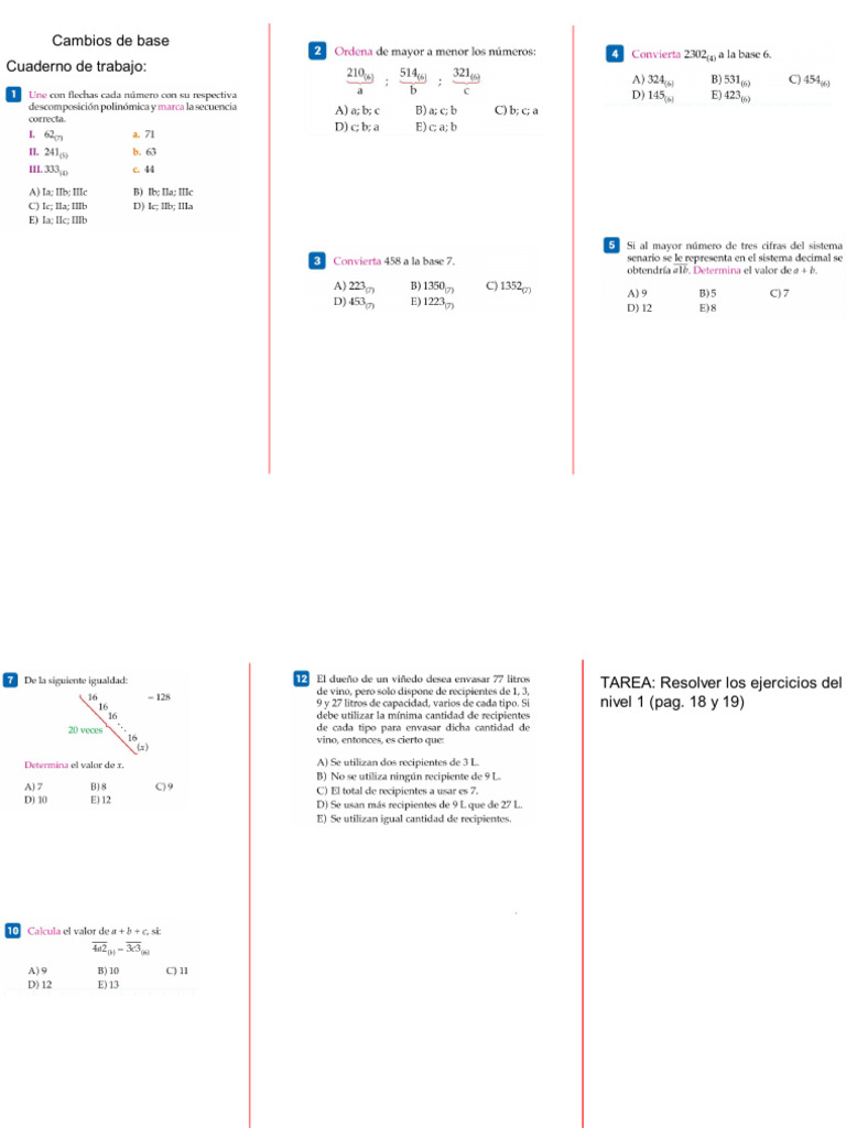 Cambios de Base | PDF