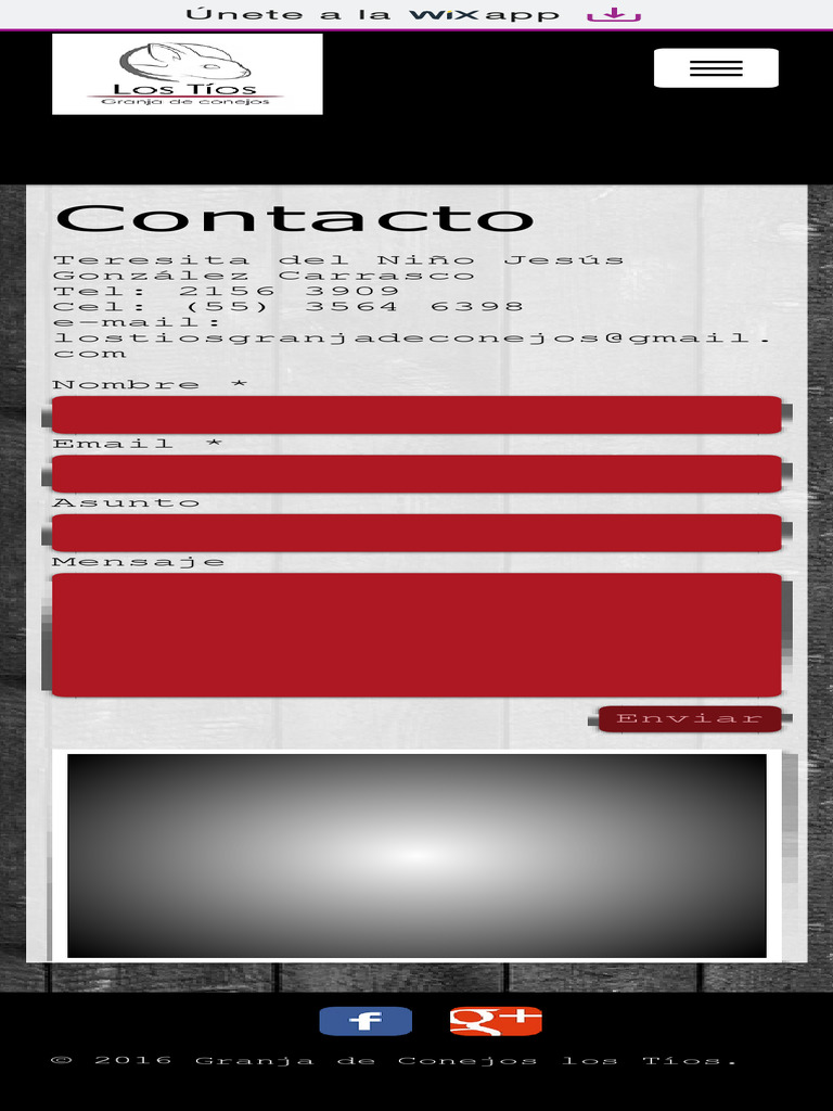 Los Tíos. Granja de Conejos - Contáctanos | PDF