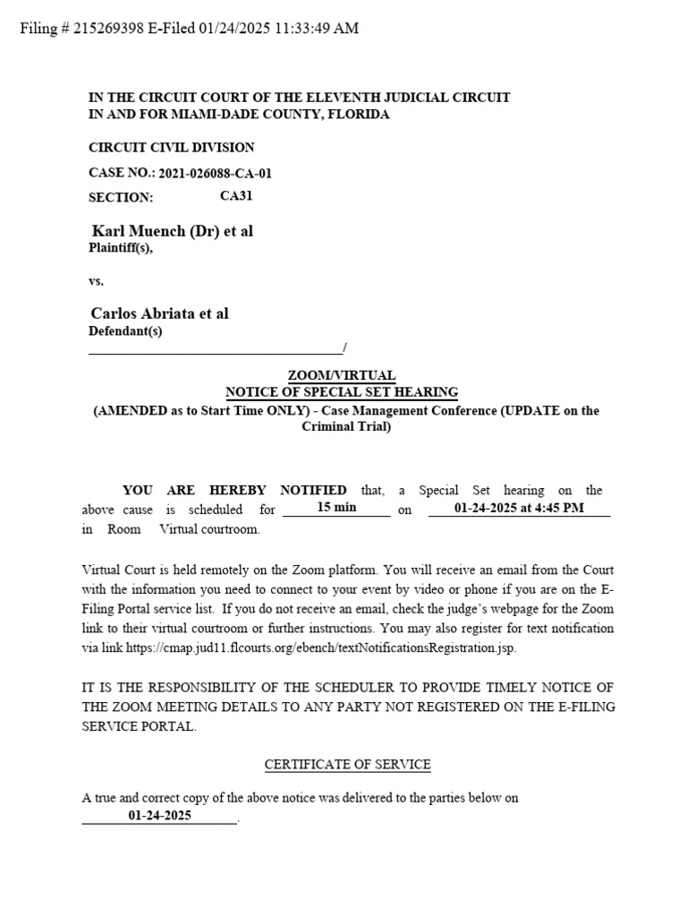 Notice of Hearing | PDF | Courtroom | Public Law