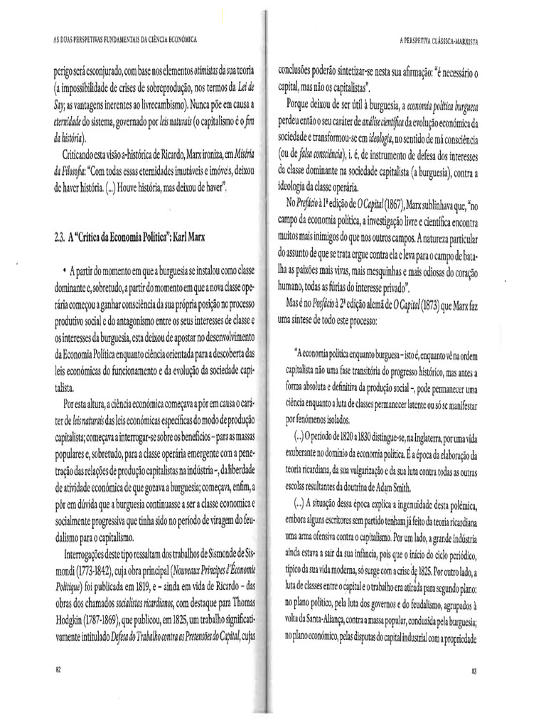 Avelãs Nunes - Cap. Livro - A Crítica Da Economia Política-Marx | PDF