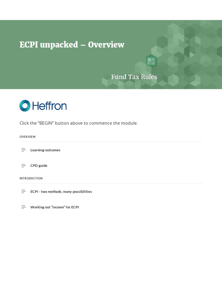 Understanding ECPI for SMSFs | PDF | Capital Gain | Pension