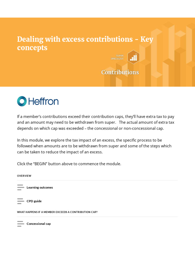 Dealing With Excess Contributions | PDF | Taxes | Loans