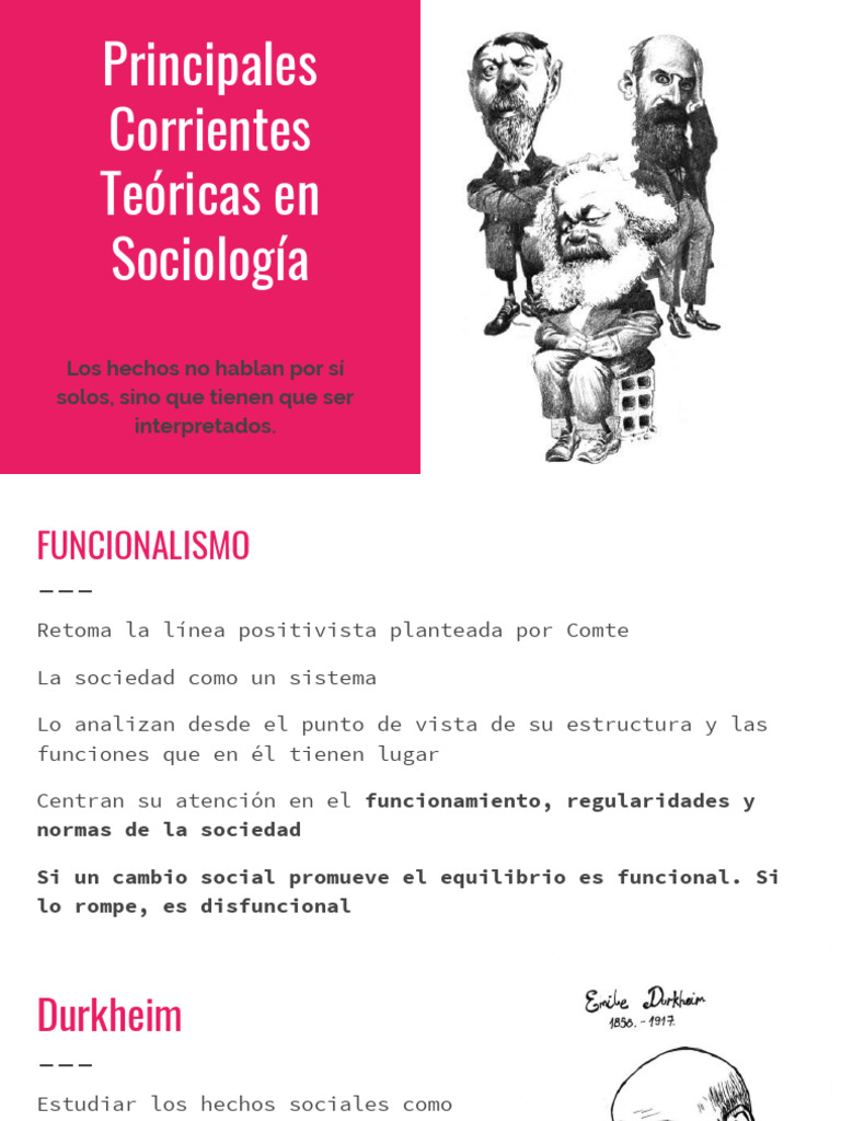 Corrientes Teóricas en Sociología | PDF | Sociología | Sociedad