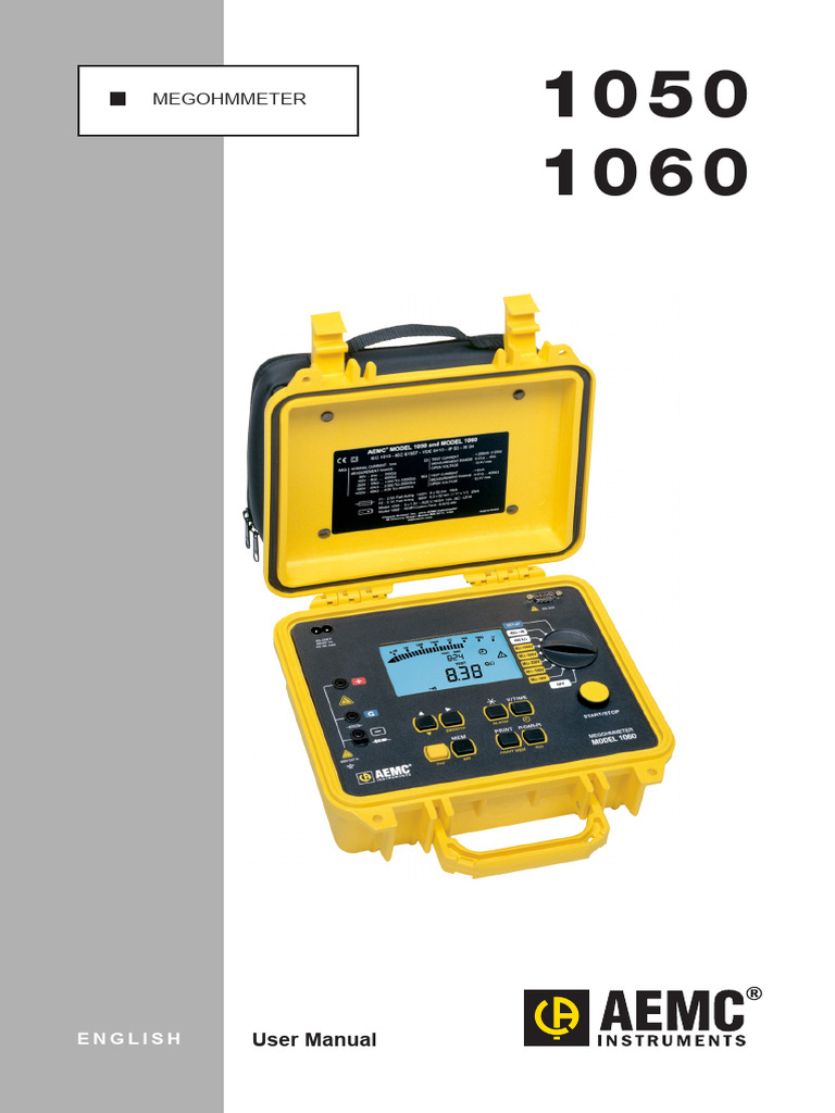 Aemc 1050 1060 | PDF | Calibration | Electricity