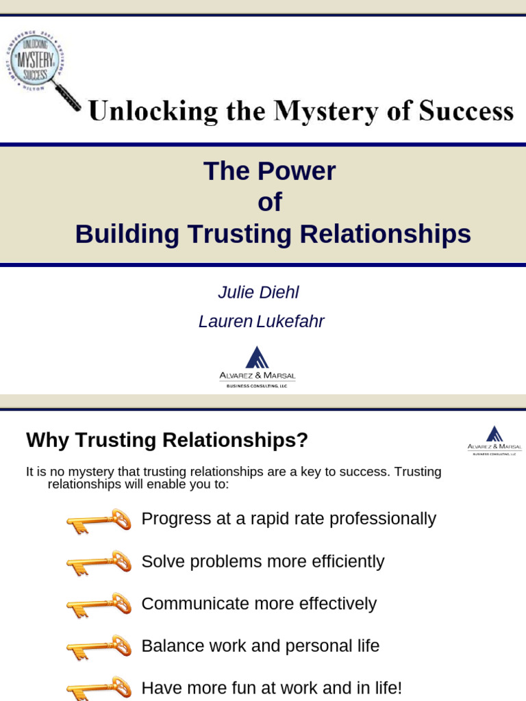 Building Trusting Relationships v2 | PDF | Credibility | Social Psychology