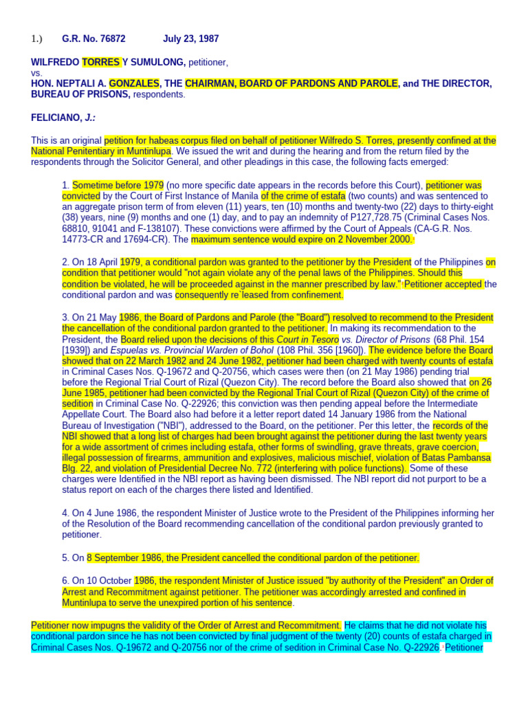 Case 6 | PDF | Pardon | Parole