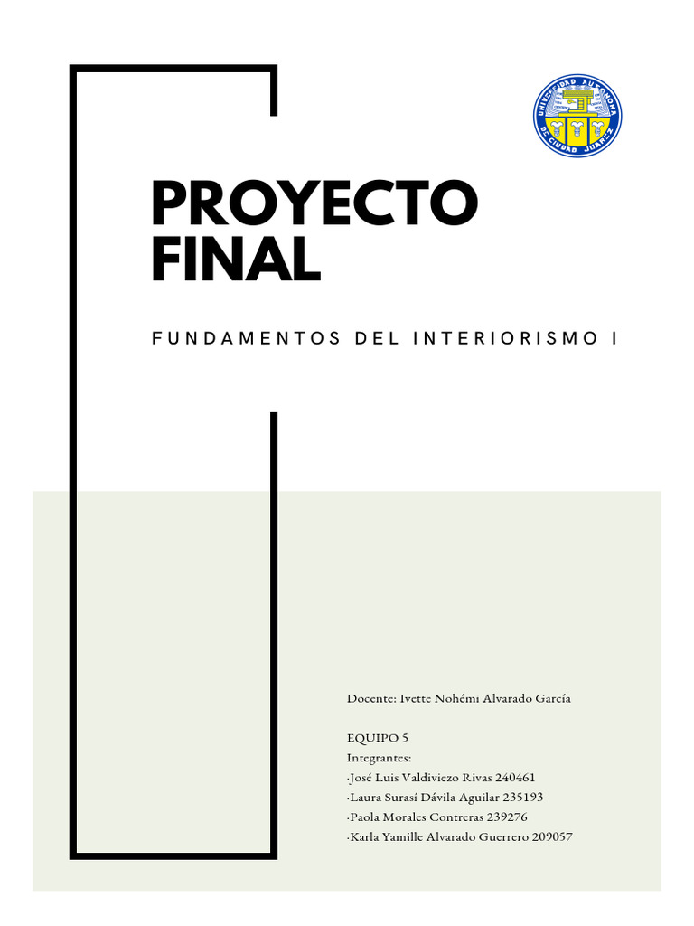 Proyecto Final (Equipo 5) K | PDF | Escritorio | Mueble